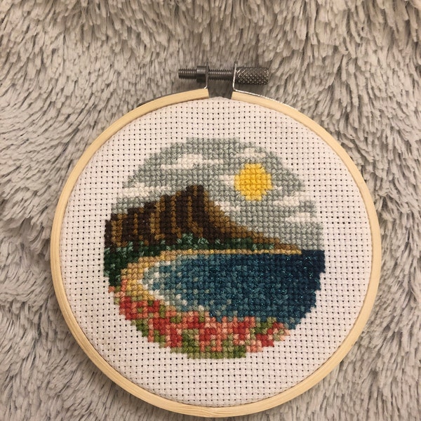 Diamond Head Cross Stitch Pattern - Etsy