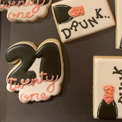 Chubby Number 21 With Script Outline Cookie Cutter - Etsy