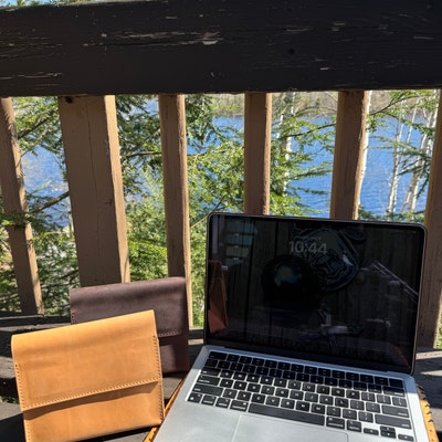 Surface Laptop Studio Case, Gray Leather Sleeve, Microsoft Surface Slim ...