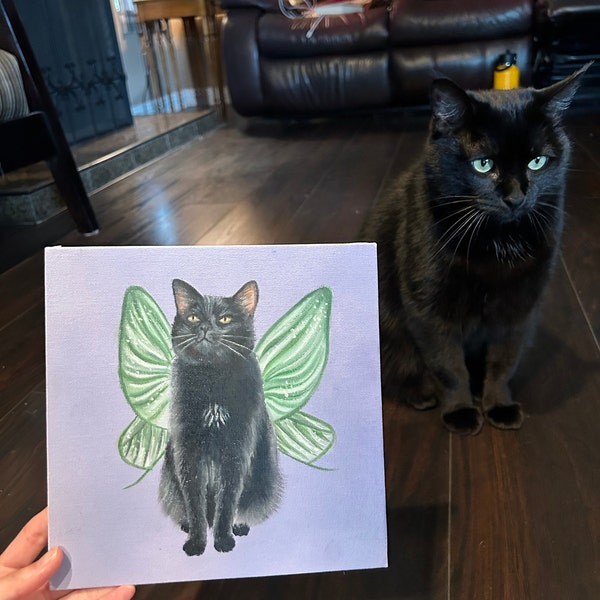 Cat Meme Original Paintings With Mini Easel - Etsy
