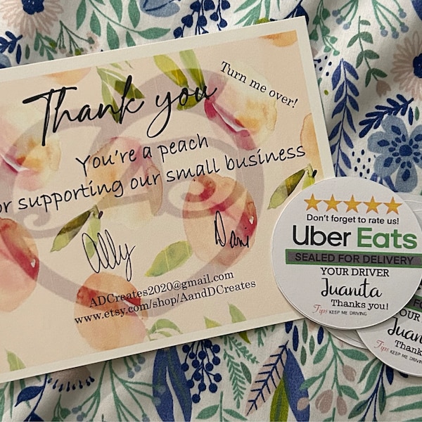 Set of 12 Doordash Delivery Sticker Set Grubhub Delivery Sticker Set ...