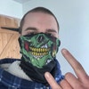 Biker Skeleton Skull Face Mask BMX Face Snood Face Mask Ski Bandana ...
