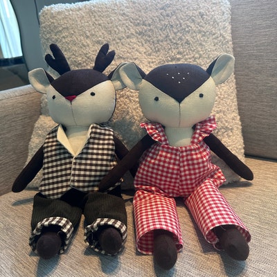 Deer Sewing Pattern PDF Make a Deer/reindeer Woodland Animal Cloth Doll ...