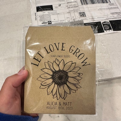 Wedding Seed Packets Let Love Grow Red Peony Flowers Seed - Etsy Australia