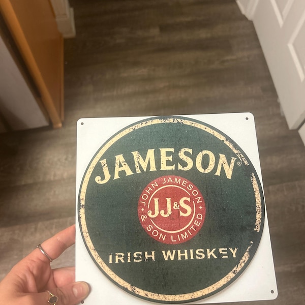 Aluminium Vintage Style Wall Sign - Jameson Whiskey Advertising Sign, 8 ...