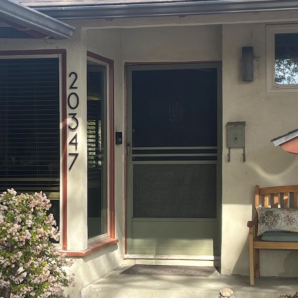 Floating House Numbers - 4 Inch White Metal Address Numbers - Etsy