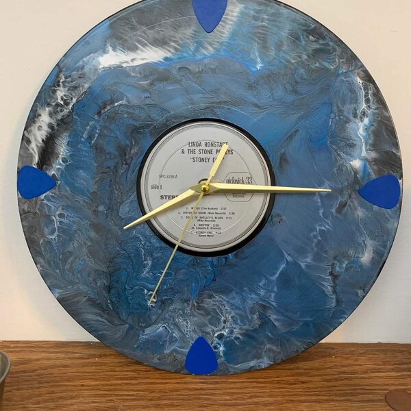 UFO Hand Painted Record Album Clock Wall Art Room Decor Music Lover ...