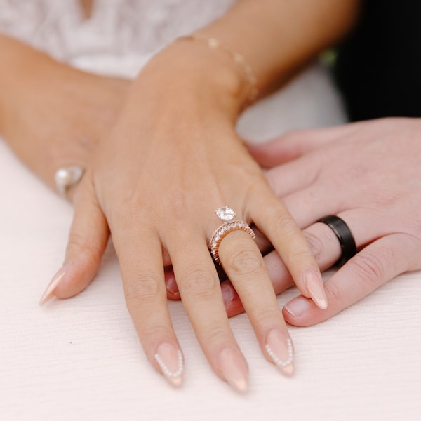 Delicate Diamond Wedding Band Solid 14k 18k Gold Half Eternity Ring ...