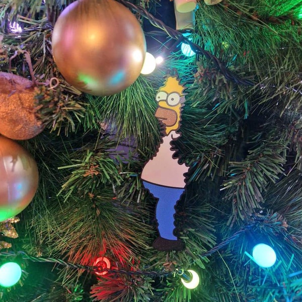 Homer Simpson Hanging Christmas Tree Decoration - the Simpsons Bush ...