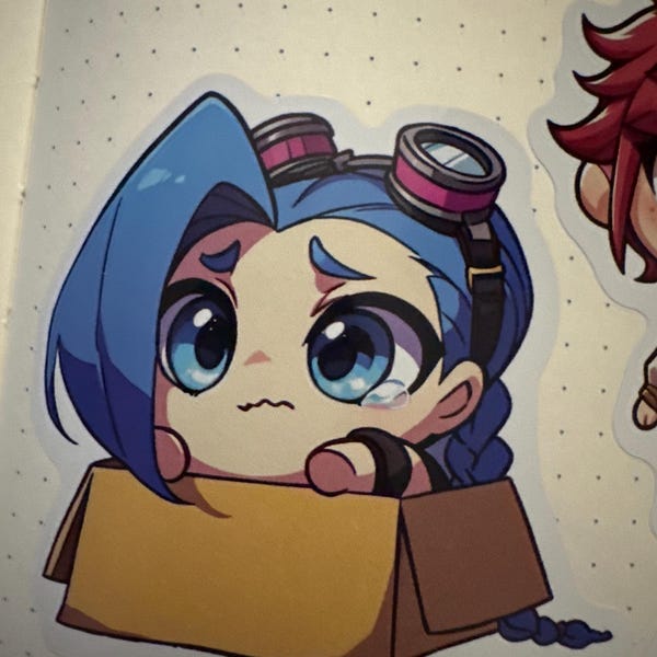 Arcane Caitlyn Sticker Chibi Cute Kawaii League of Legends Cait Sticker ...