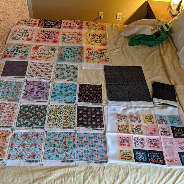 Swearing Fabric - 4x4 Small Swears by Cynthiafrenette - Colorful Cuss ...