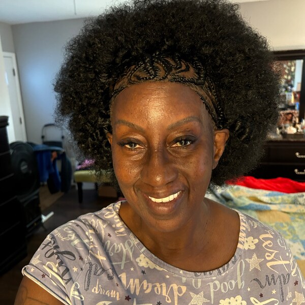 8 Inches Human Hair Sister Locks Frontal.0.2cm Front Lace Small Loc ...