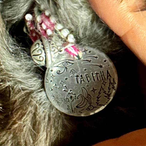 Cemetery Dog Tag Ghost Dog Tag Halloween Dog Tag Crow Raven Dog Tag Pet ...