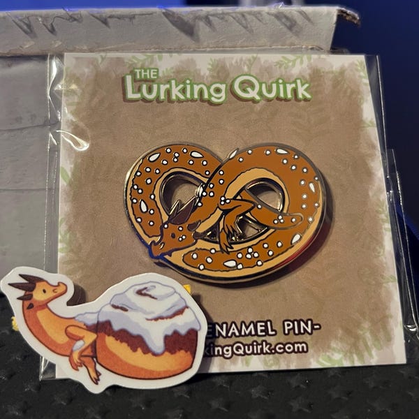 1.5 in Pretzel Lindworm Dragon Hard Enamel Pin - Etsy