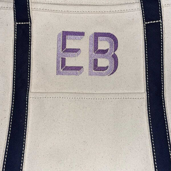 3" Inch Carsyn Bevel Two Tone Modern Type Embroidery Font Herrington ...