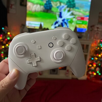 Nintendo Switch Pro Controller White on White Mod Minimalistic ...