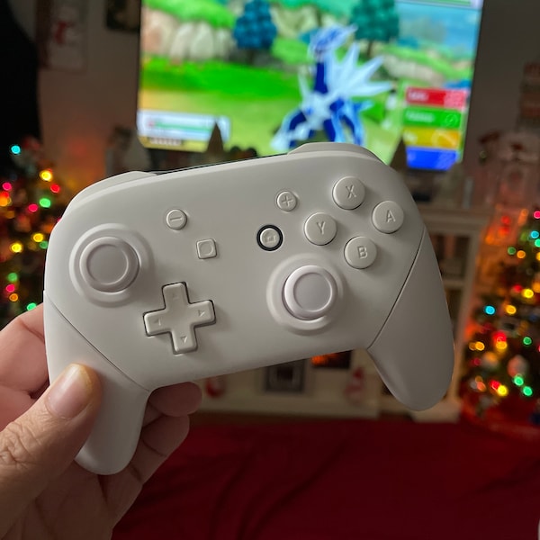 Nintendo Switch Pro Controller White on White Mod Minimalistic ...
