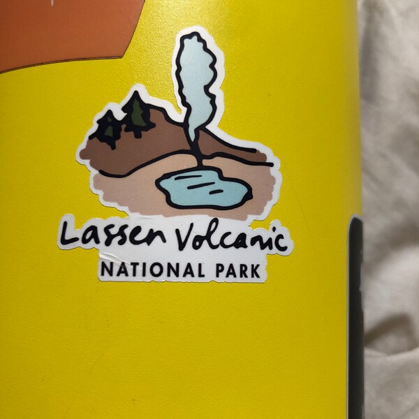 Lassen Volcanic National Park VINYL STICKER, Stickers for Laptop ...