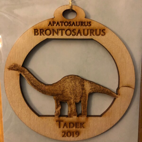 Personalized Brontosaurus Ornament - Dinosaur Ornament - Brontosaurus ...