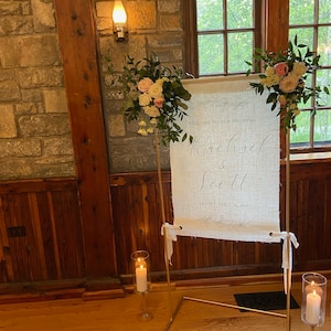 GOLD Modern Wedding Copper Pipe Sign Holder fits 24x36 - Etsy