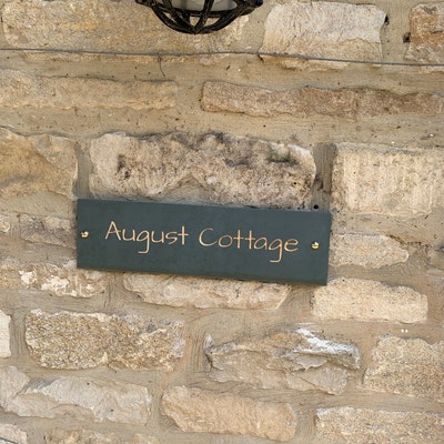 Green Slate House Sign 35.5cm X 10cm - Etsy UK