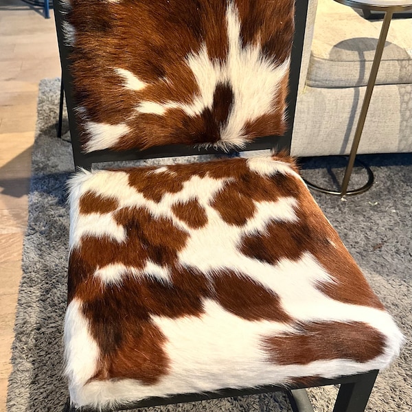 Genuine Cowhide Dining Chair, Kitchen Chairs, Accent Chair Set, Dining ...