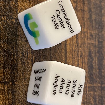 Custom Pair Dice / Text on All Six Sides /numbers, Letters or Logos ...