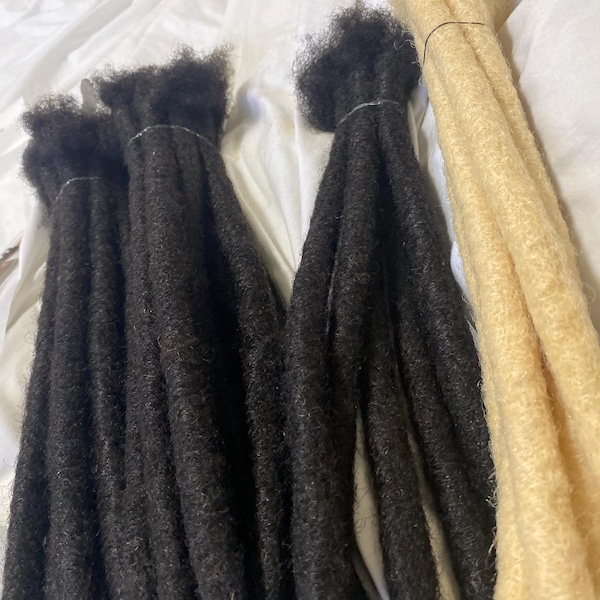 Textured Human Hair Wicks Loc Extensions Jumbo Loc Extensions Thick ...