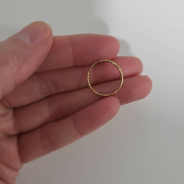 Minimal 14k Gold Filled Tarnish Resistant Ring, Gold Sparkle Twist ...