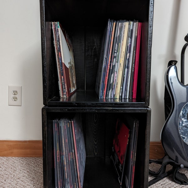 Vinyl Record Storage Cube | Stackable Record Crate | Record Player ...