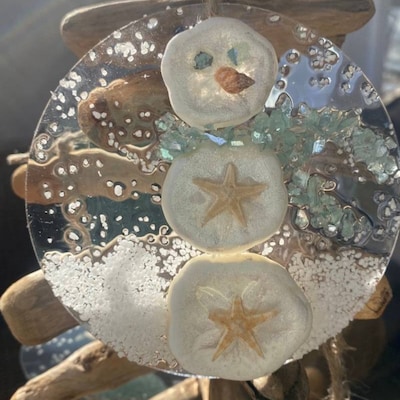 COASTAL Night Light SAND DOLLAR With Seashells - Etsy