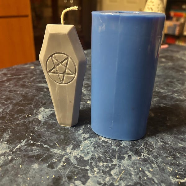 Magic Snake With a Triple Moon. Snake Mold 3d. Forms for Candles ...