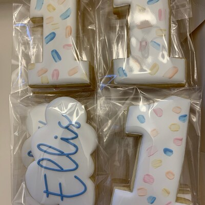 One First Birthday or Anniversary Cookie Cutter or Fondant Cutter and ...