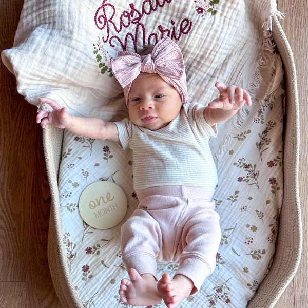 Personalized Embroidered Baby Receiving Blanket, Baby Blanket With Name ...