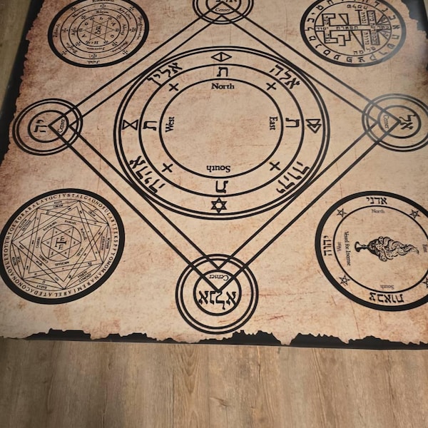 Meditation Mat for Solomon Magick Operations - Planetary Seals - 44 ...