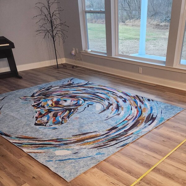 Firefighter Area Rug, Fire Rescue Rug, Fire Fighter Rug, Vintage Rug ...