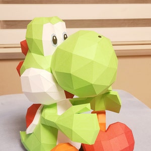 Yoshi Island, DIY, Papercraft, PDF, Svg, Dxf, Low Poly, 3D Model, Craft ...