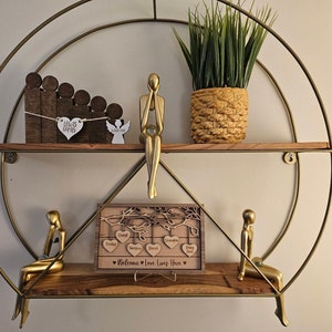 Wooden Family Block Family Figures Tiered Tray Decor Shelf Sitter - Etsy