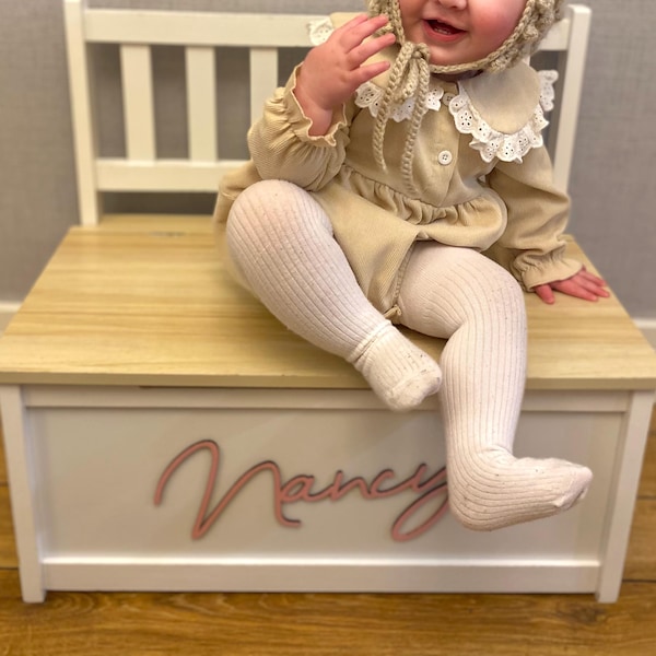 Scribble Font Wooden TOY BOX Name Sign - Various Sizes- Name Wall Art ...