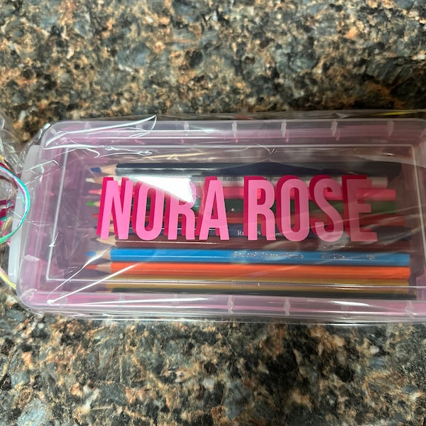 Personalized Crayon Case/ Pencil Box/ Kids Gift/ Arts and Crafts Kids ...