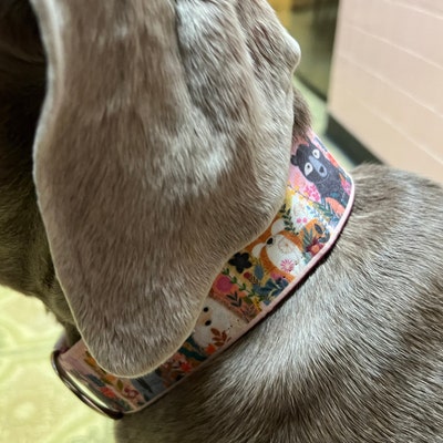 Pink & Purple Patchwork Dog Collar, Unique One of a Kind 1 Inch, 1.5 ...