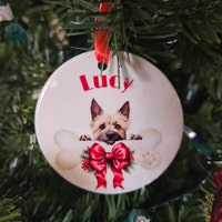 Cavapoo Christmas Ornament, Black & White Cavoodle Decoration ...