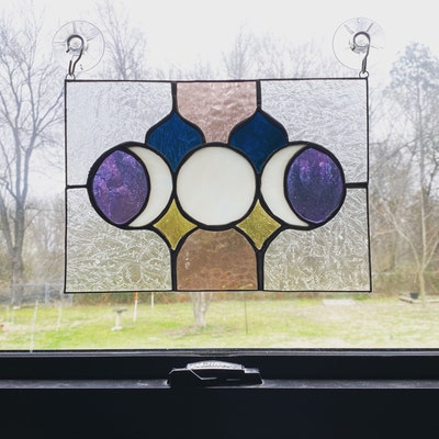Easy Triple Moon Stained Glass Pattern / Stain Glass Moon Phase PDF ...