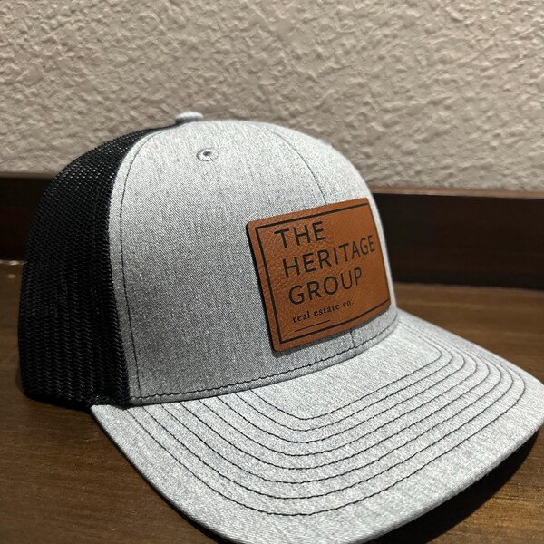 Custom Logo Leather Patch Hat | Leatherette | Trucker | Baseball Cap ...