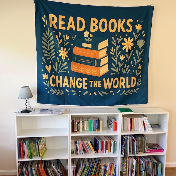 Book Lover Tapestry: Inspirational Library Wall Hanging - Etsy