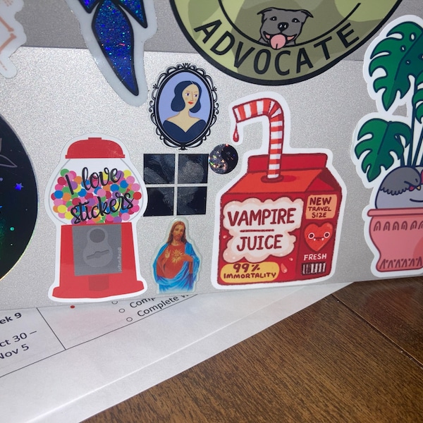 Vampire Juice Box Sticker - Halloween Dracula Blood Vinyl Die Cut ...