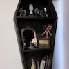 52 Inch Coffin Bookshelf, Goth, Spooky, Home Decor, Bookcase, Mystic ...