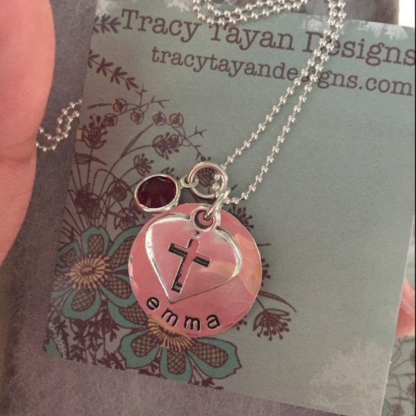 Personalized Confirmation Necklace or First Communion Jewelry Cross ...