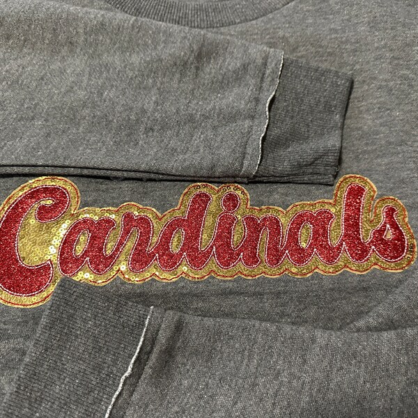 Cheer Mom SWEATSHIRT Sparkly Glitter Sequin Applique, Embroidered ...
