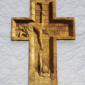 Digital Engraving File jesus Cross Well 3D Illusion File for - Etsy